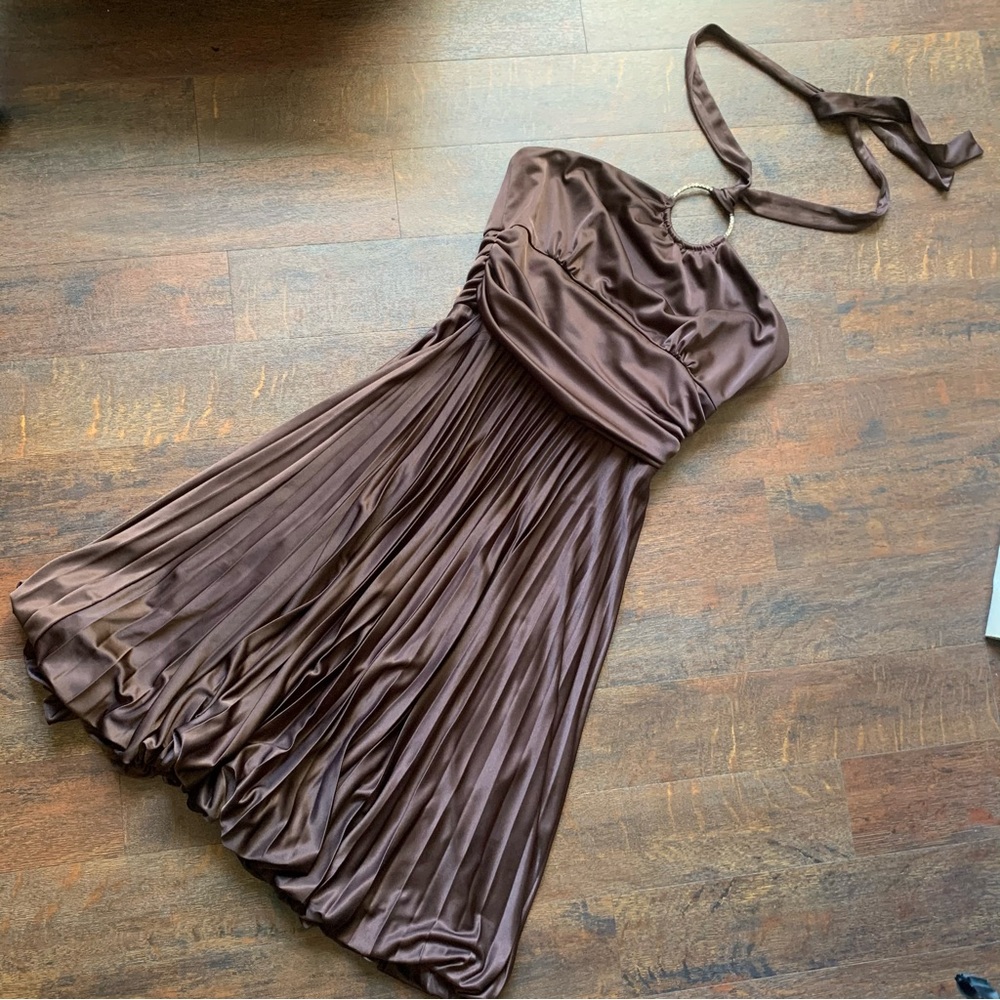 Cache Rhinestone Halter Y2k Dress - Gem